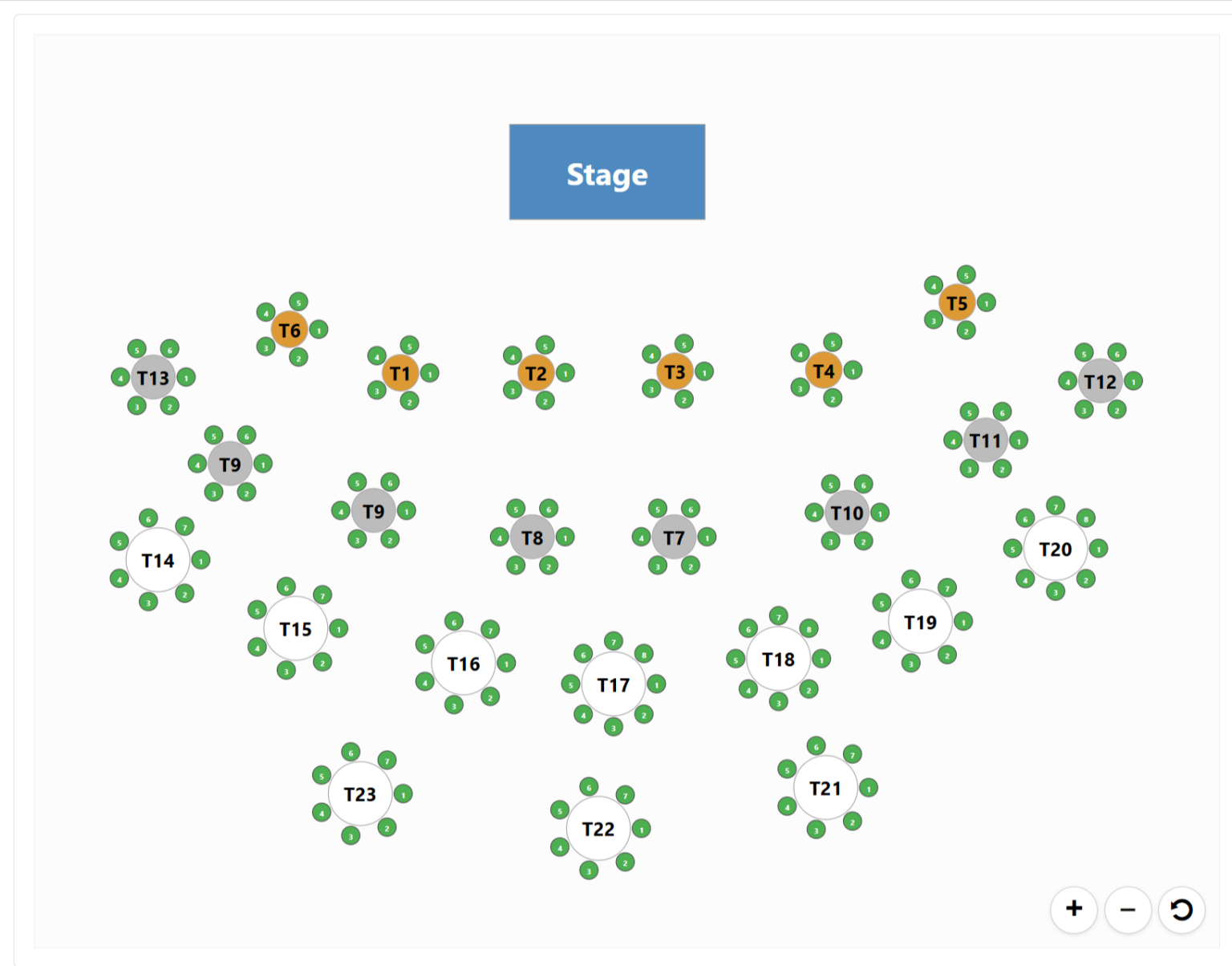 gala dinner seating chart for wordpress