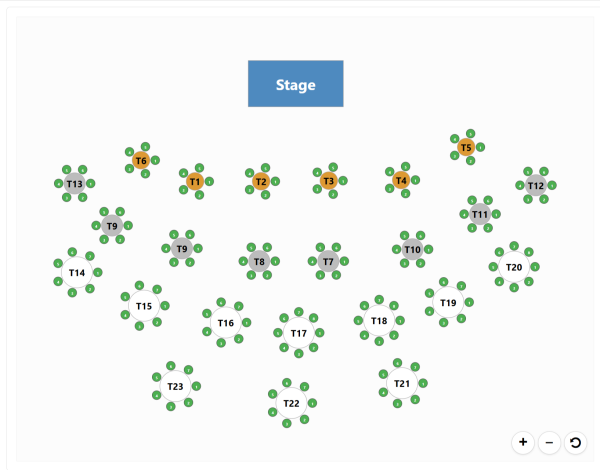 gala dinner seating chart for wordpress